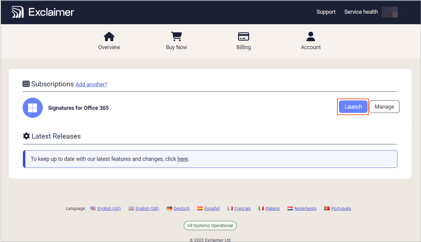 Launch Subscription Exclaimer Knowledge Base
